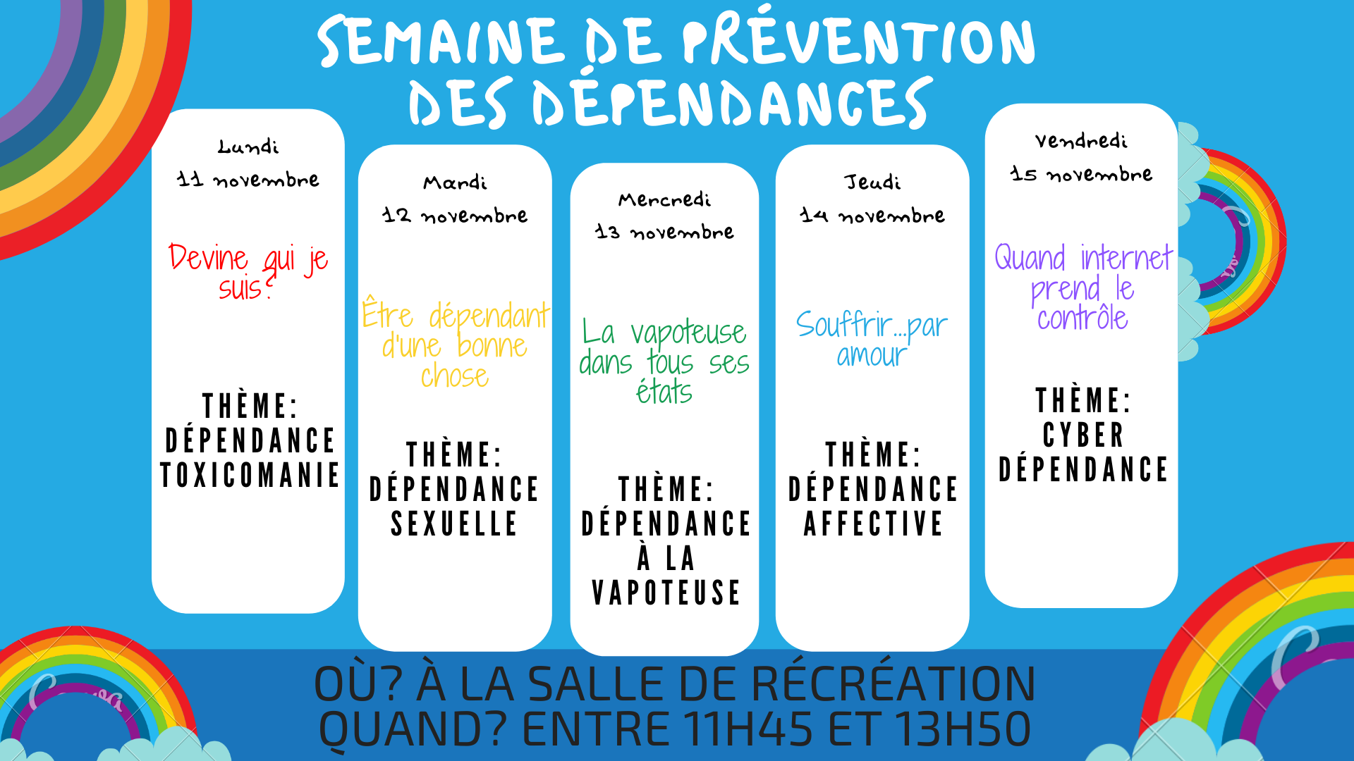 Semaine De Prévention Des Dépendances Collège St Jean Vianney